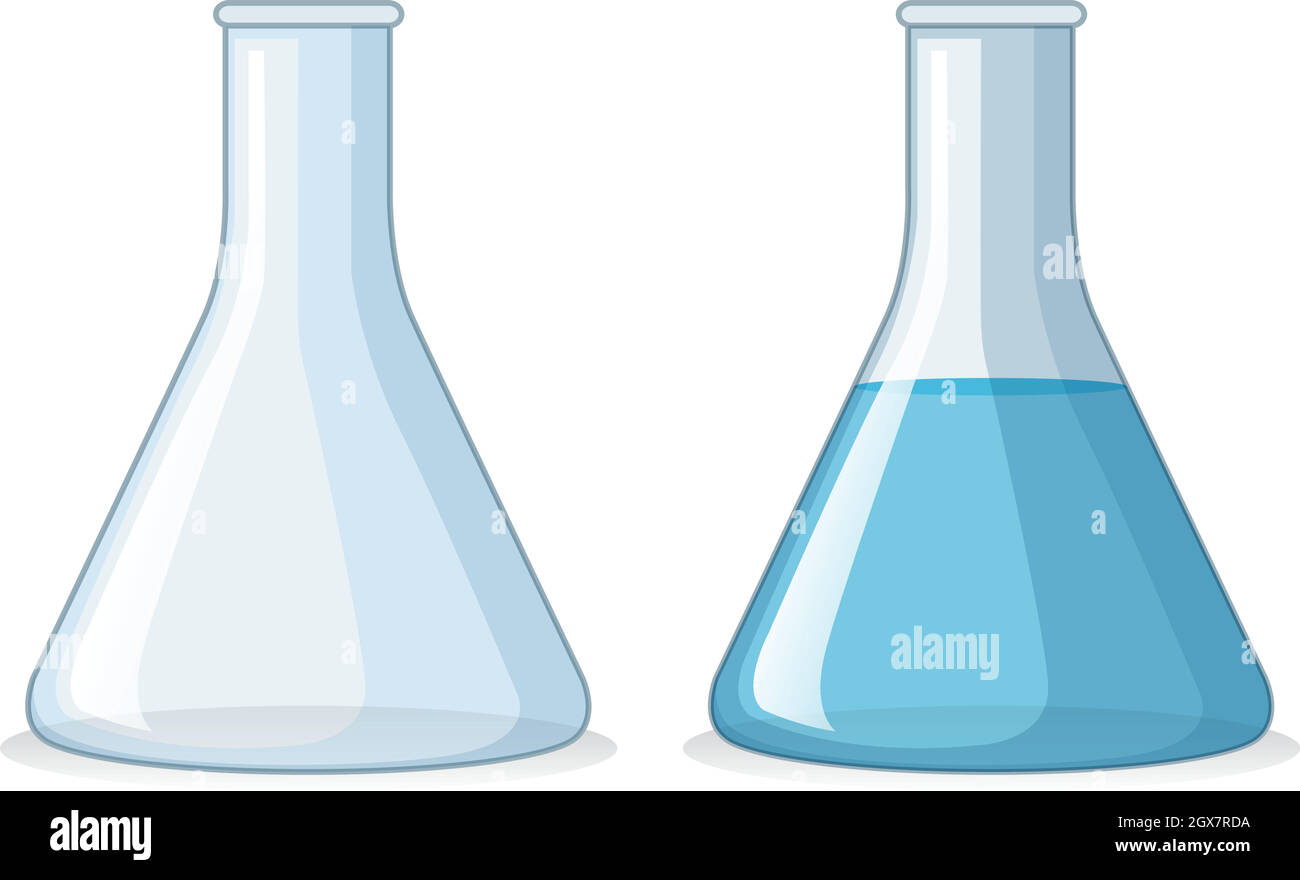 Beaker water clear Stock Vector Images - Alamy