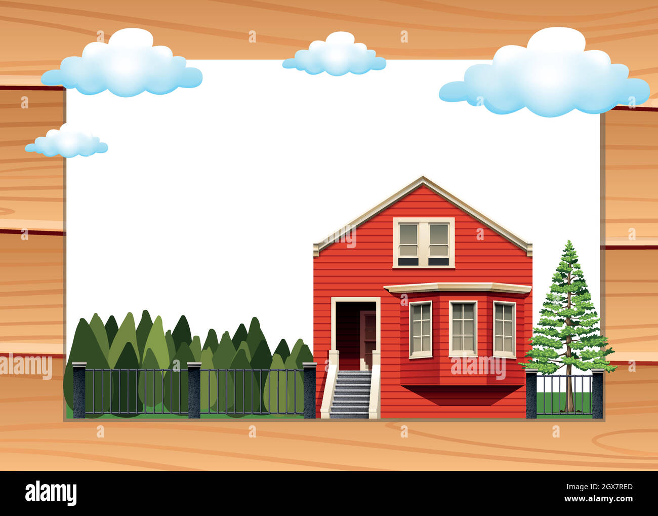 Poster on red wall Stock Vector Images - Alamy