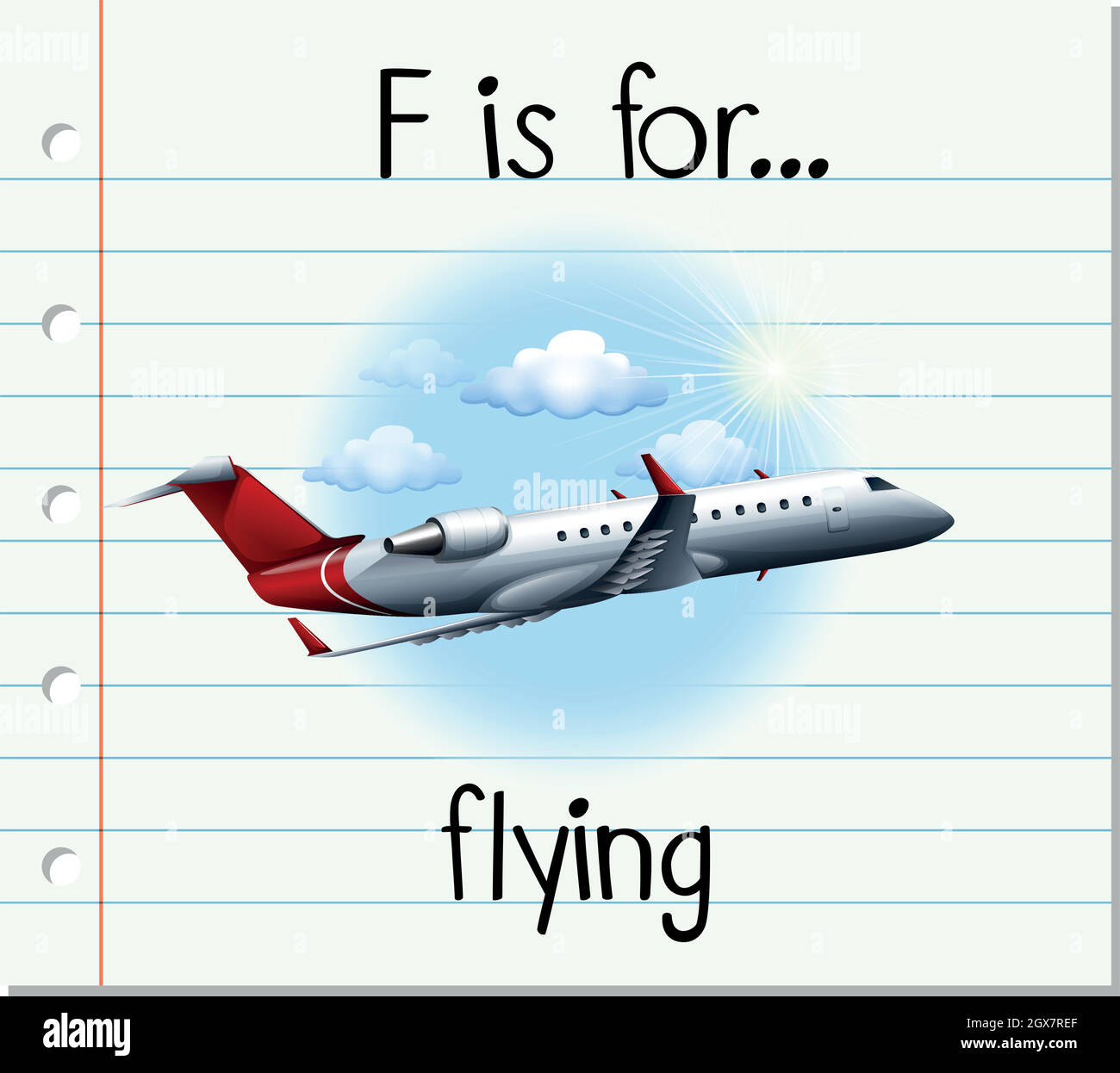 Flashcard letter F is for flying Stock Vector Image & Art - Alamy