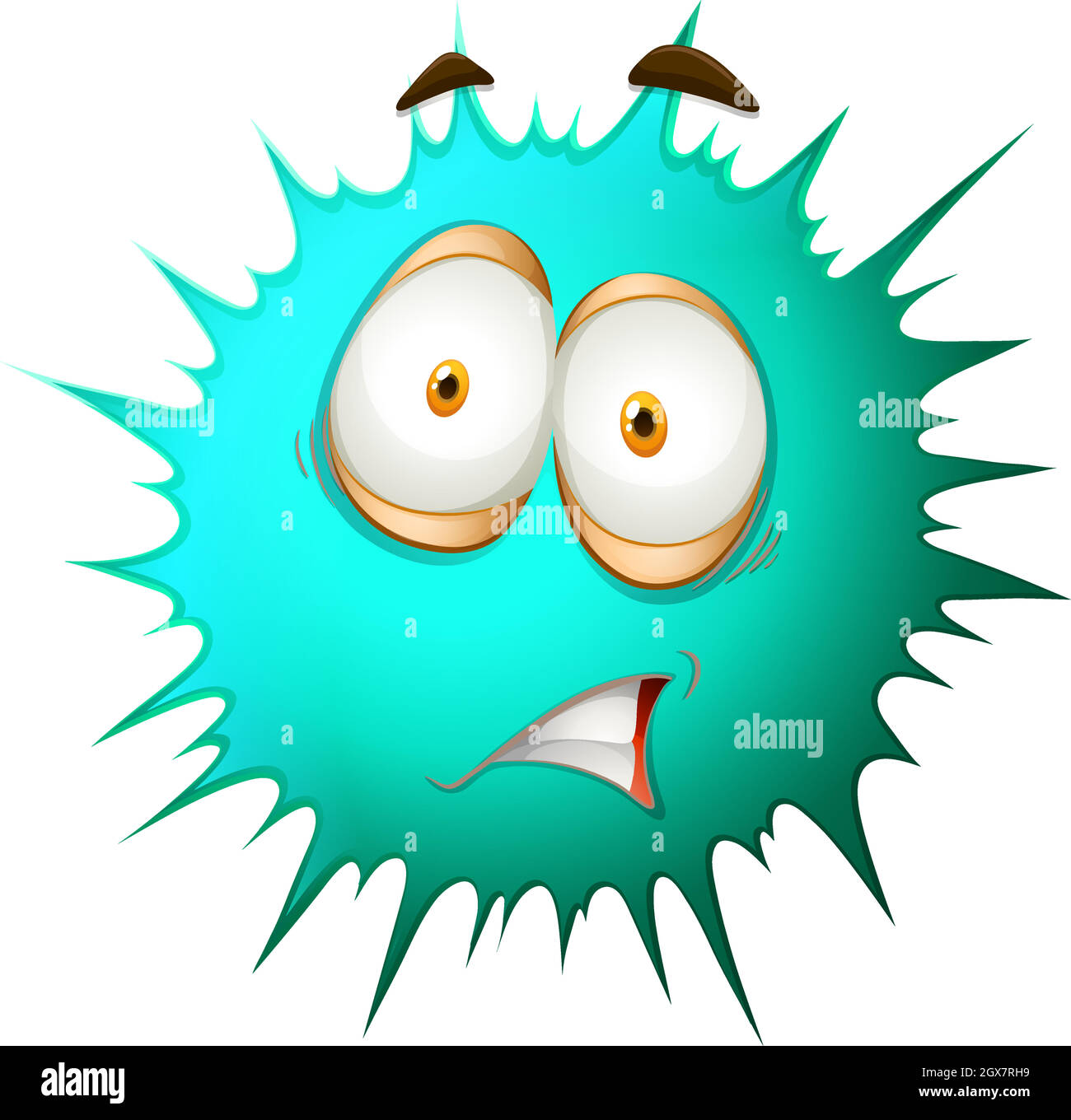 Shocking face on blue splash Stock Vector Image & Art - Alamy