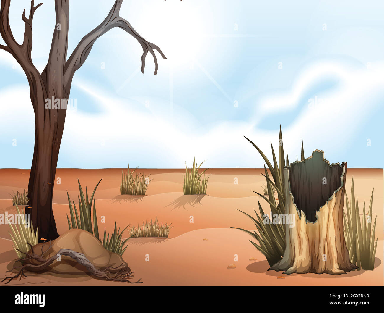 Desert habitat scene Stock Vector Images - Alamy