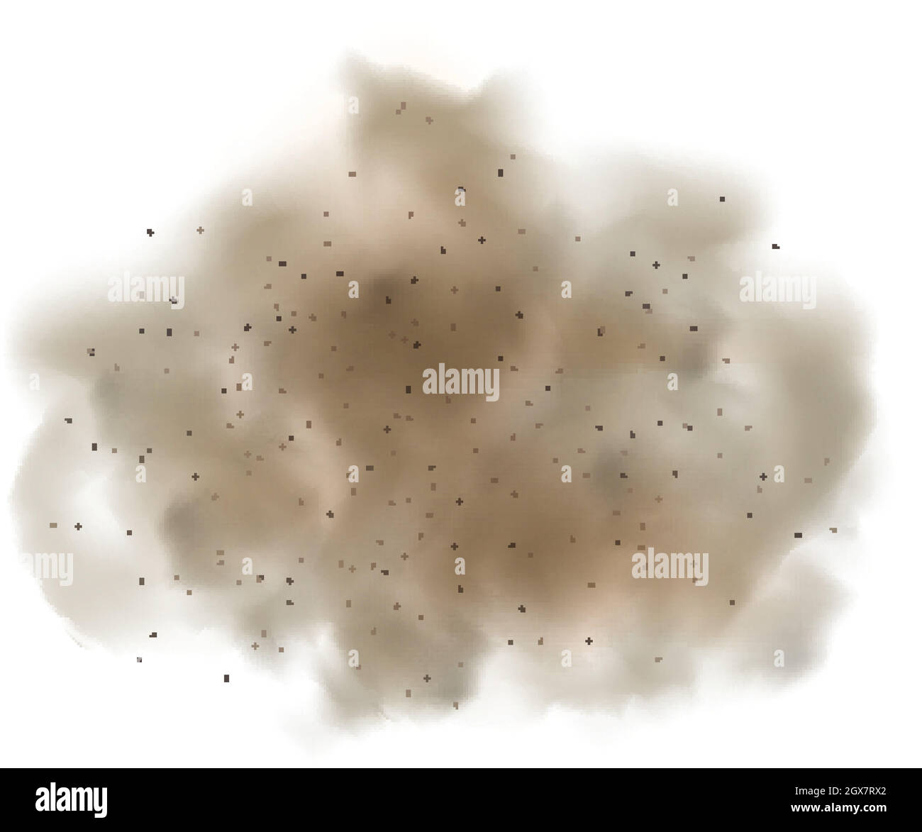 Desert Sand Dust Storm Danger Air Pollution Vector Stock Vector Image ...
