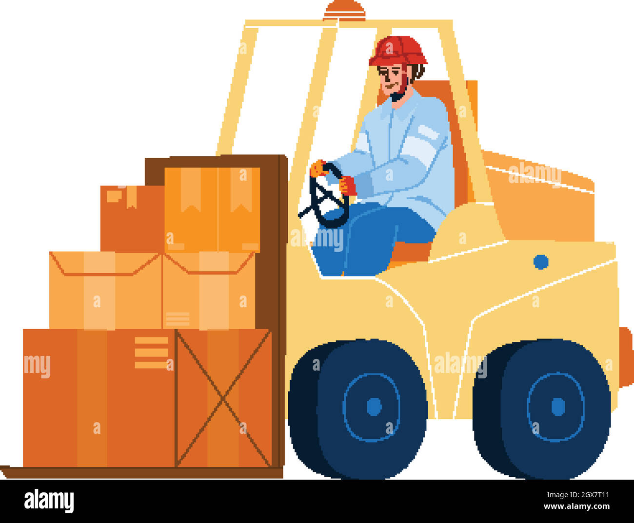 Industrial work truck in Stock Vector Images - Alamy