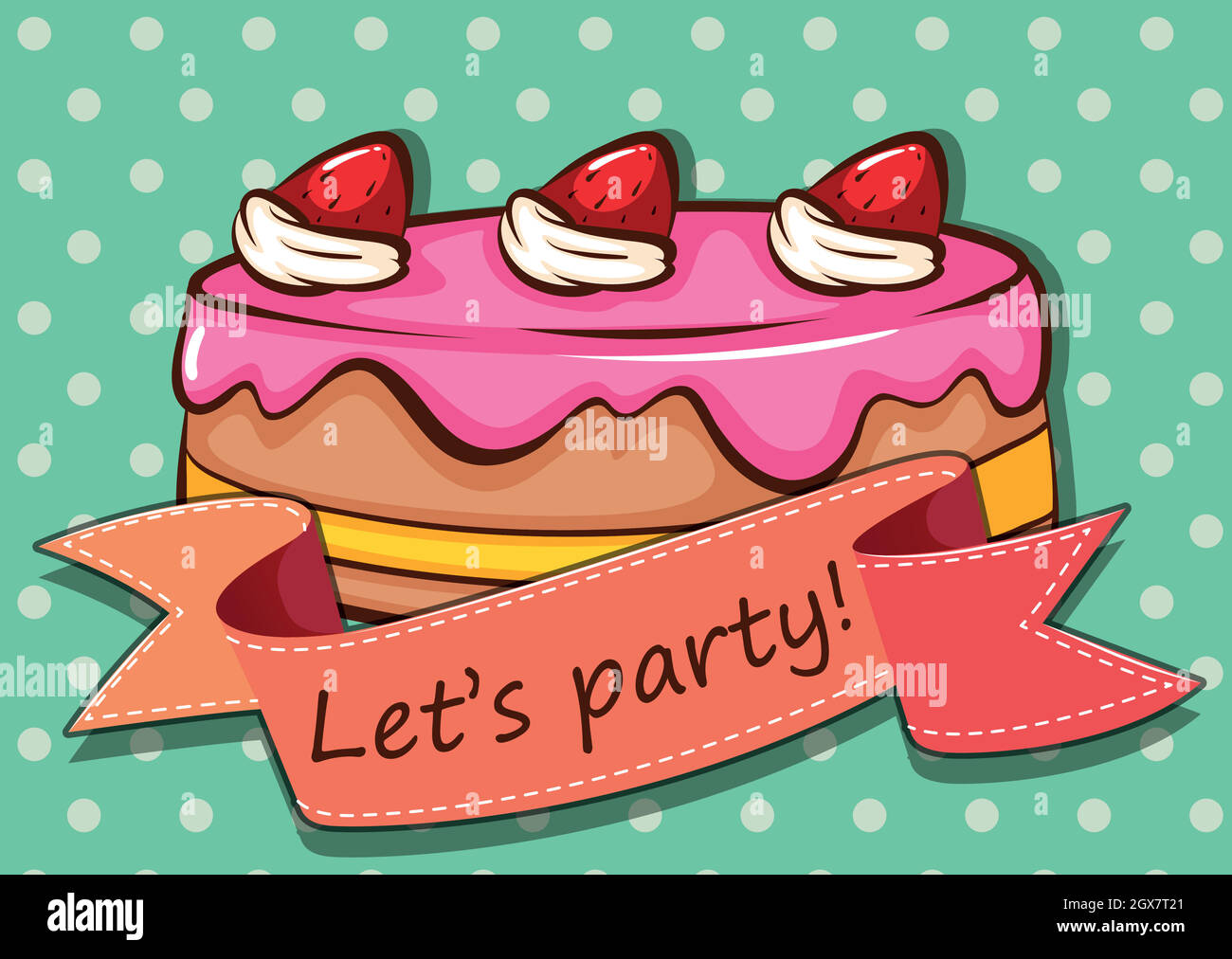 Cake party not christmas Stock Vector Images - Alamy