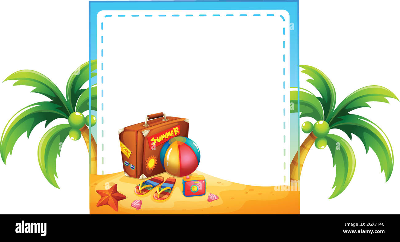 Coconut tree frame Stock Vector Images - Alamy