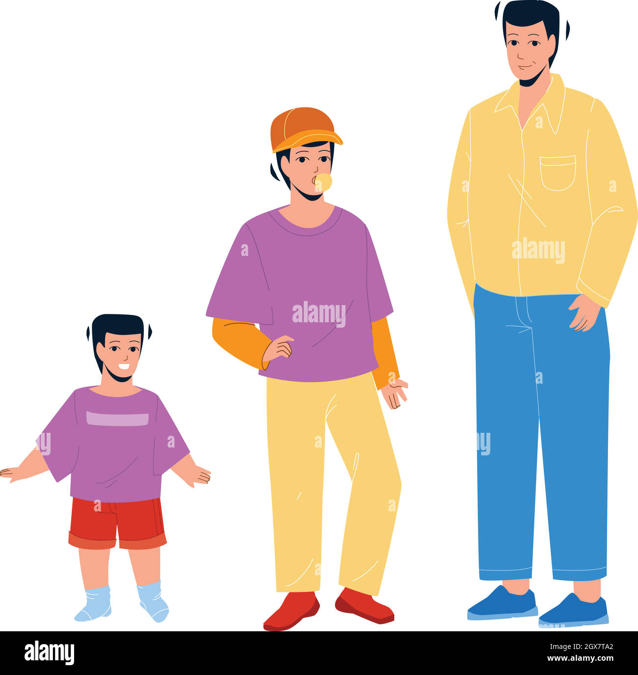 Boy growing stages of development Stock Vector Images - Alamy