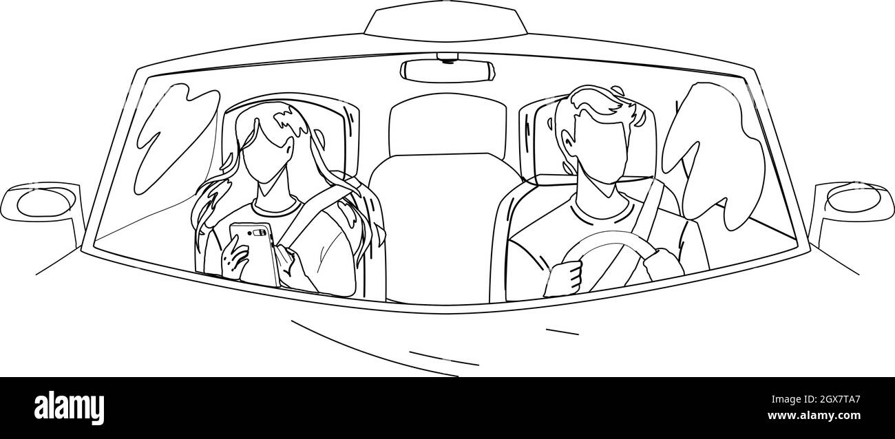 Man drive car sketch Stock Vector Images - Alamy