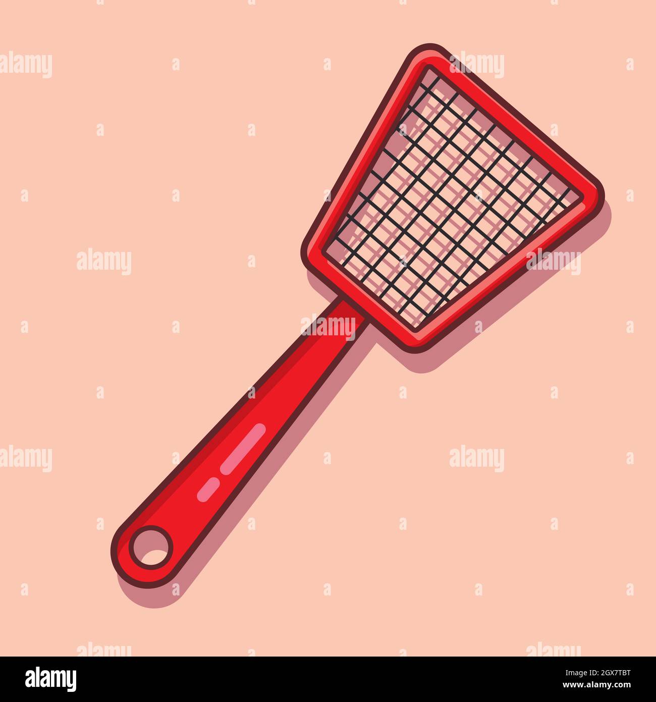 fly swatter isolated cartoon vector illustration in flat style Stock ...
