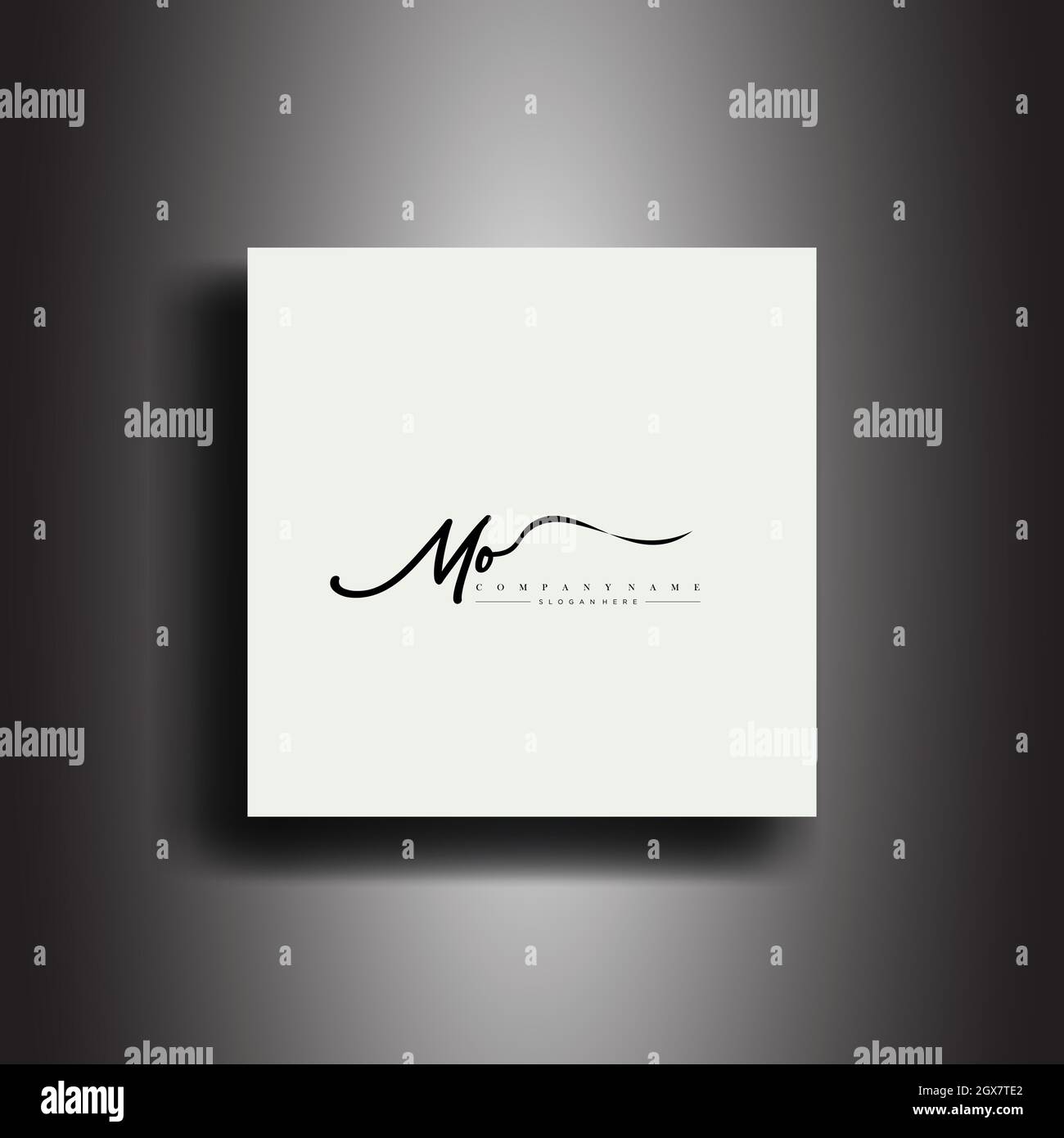 MO Signature style monogram.Calligraphic lettering icon and handwriting ...