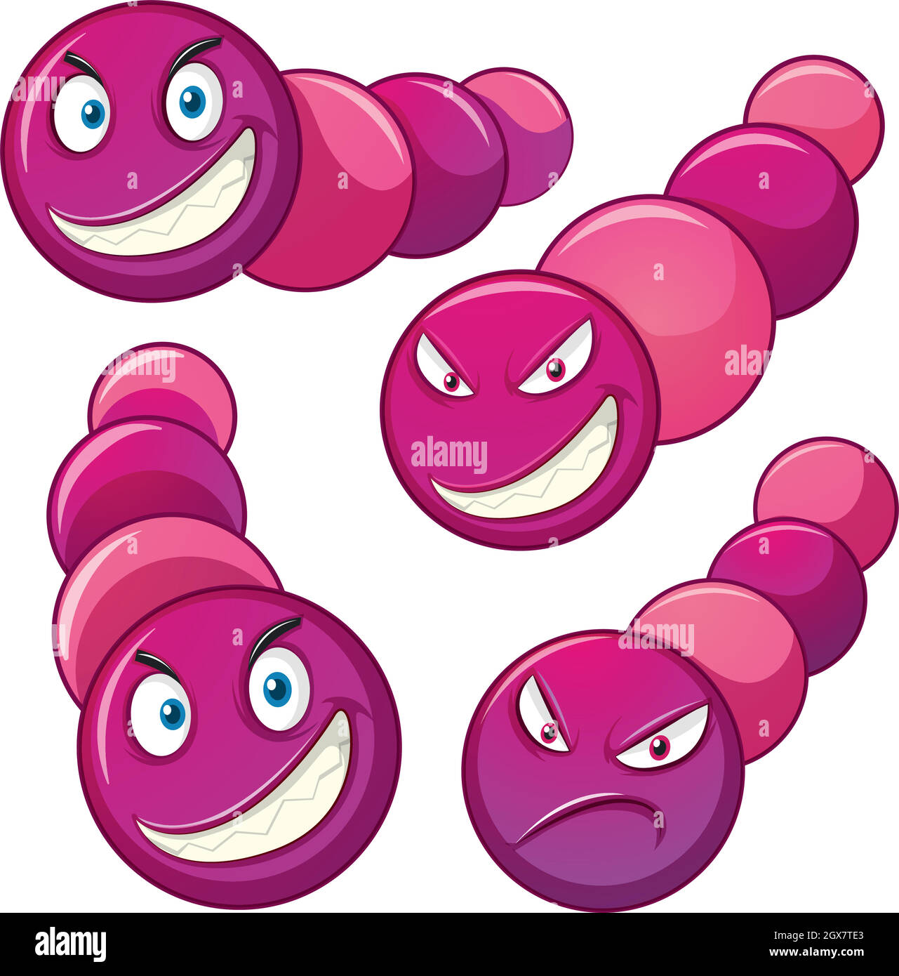 Bacteria with monster faces Stock Vector Image & Art - Alamy