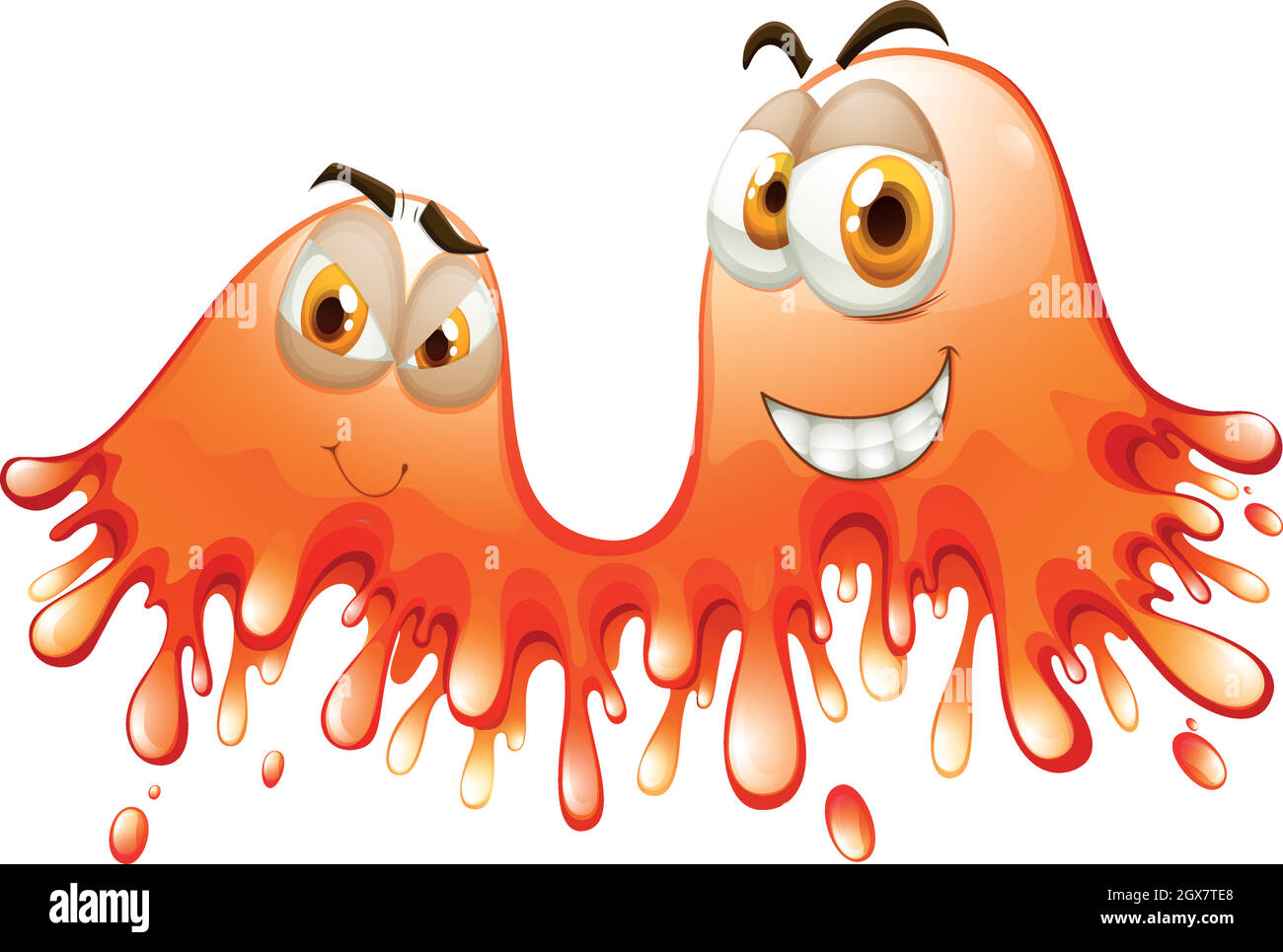 Orange splash with faces Stock Vector Image & Art - Alamy