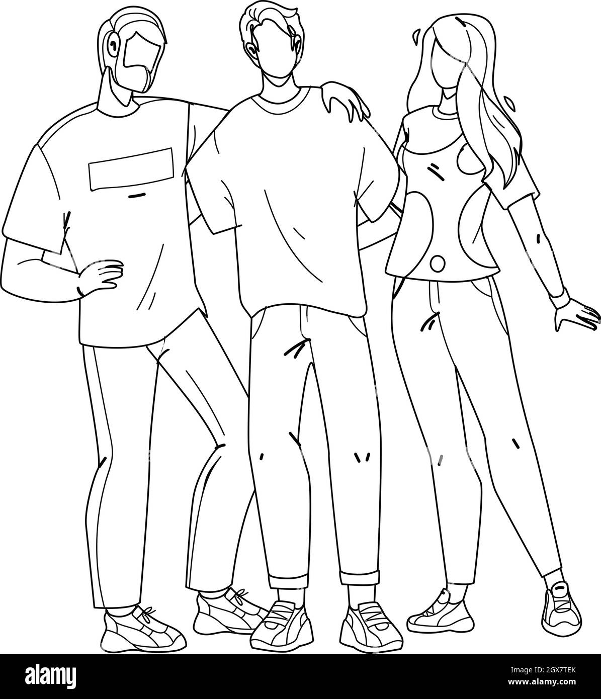 Employee Team Stay Together And Embracing Vector Stock Vector Image ...