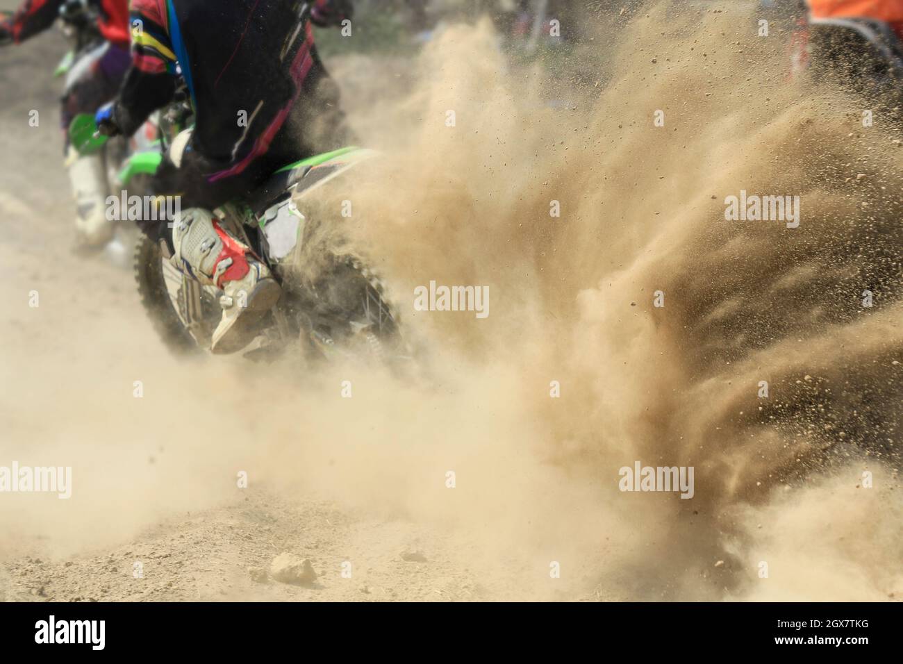 Sand debris from a motocross race Stock Photo - Alamy