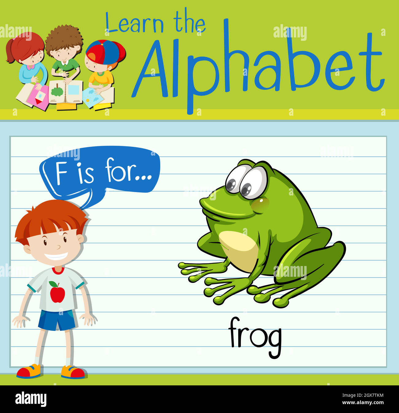 Flashcard letter F is for frog Stock Vector Image & Art - Alamy