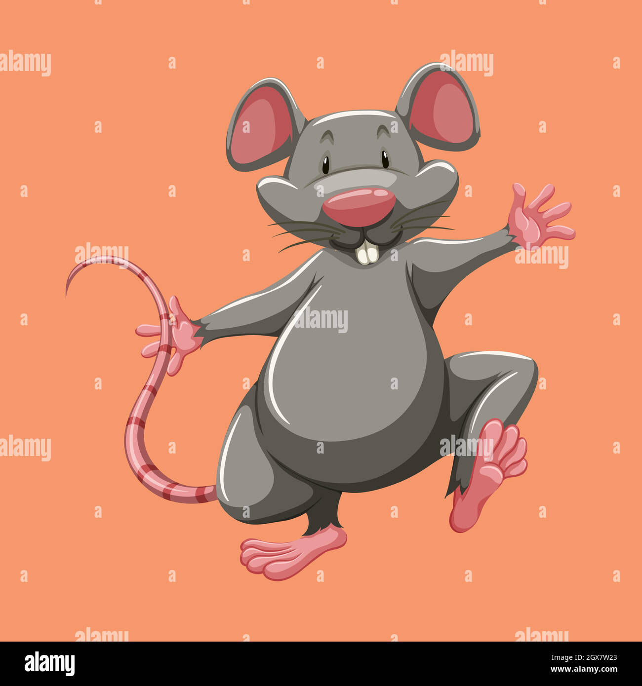 Grey mouse walking alone Stock Vector Image & Art - Alamy