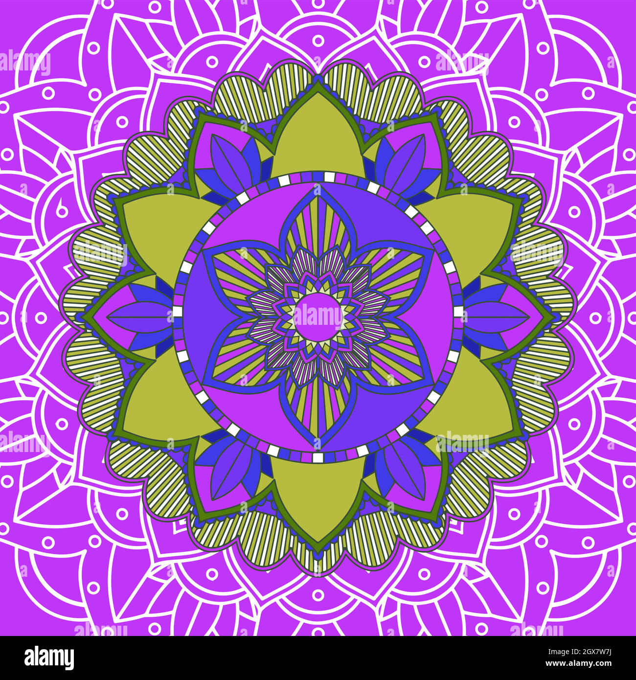 Pink flower mandala hi-res stock photography and images - Alamy