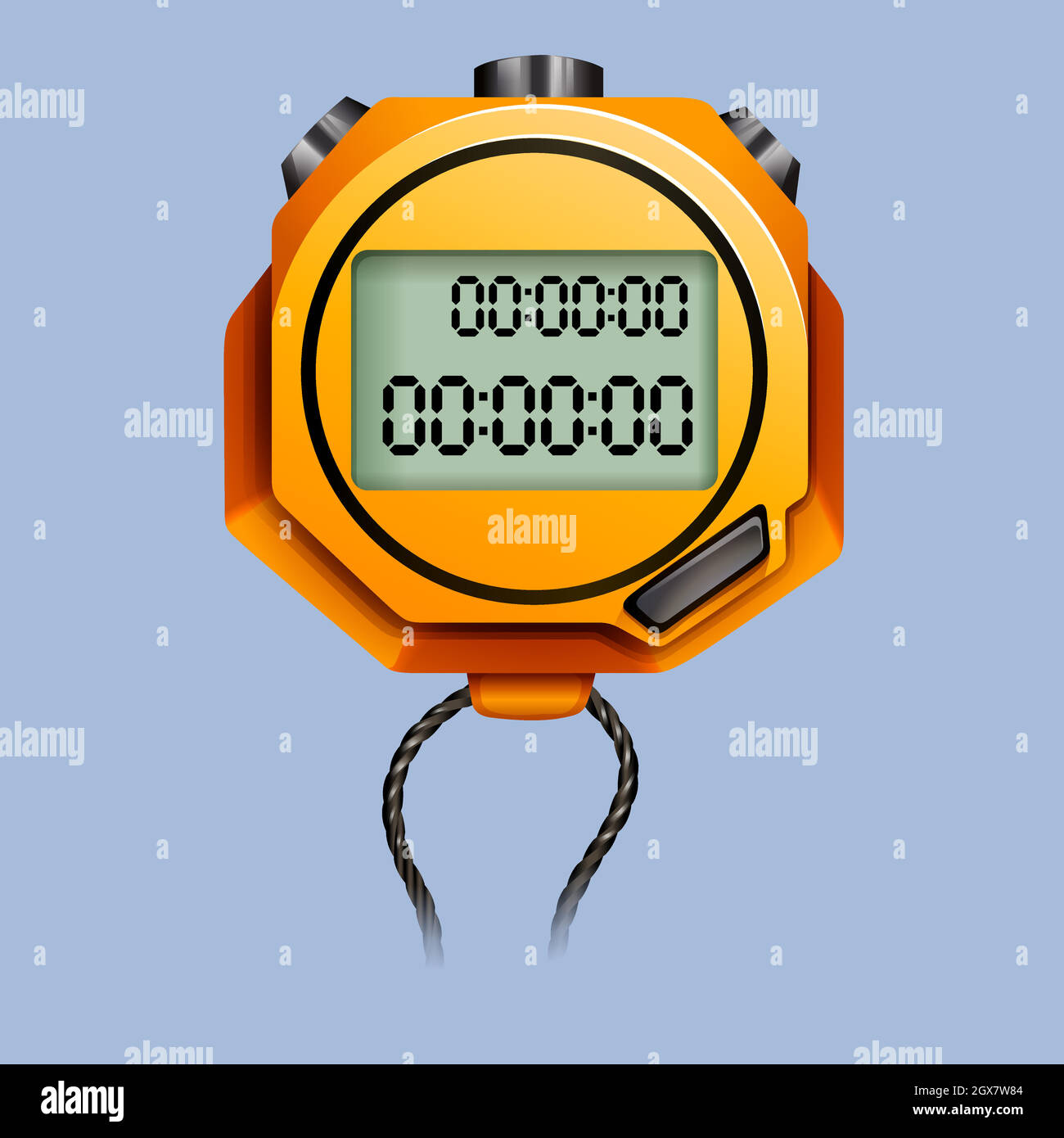 Yellow stopwatch with rope Stock Vector Image & Art - Alamy