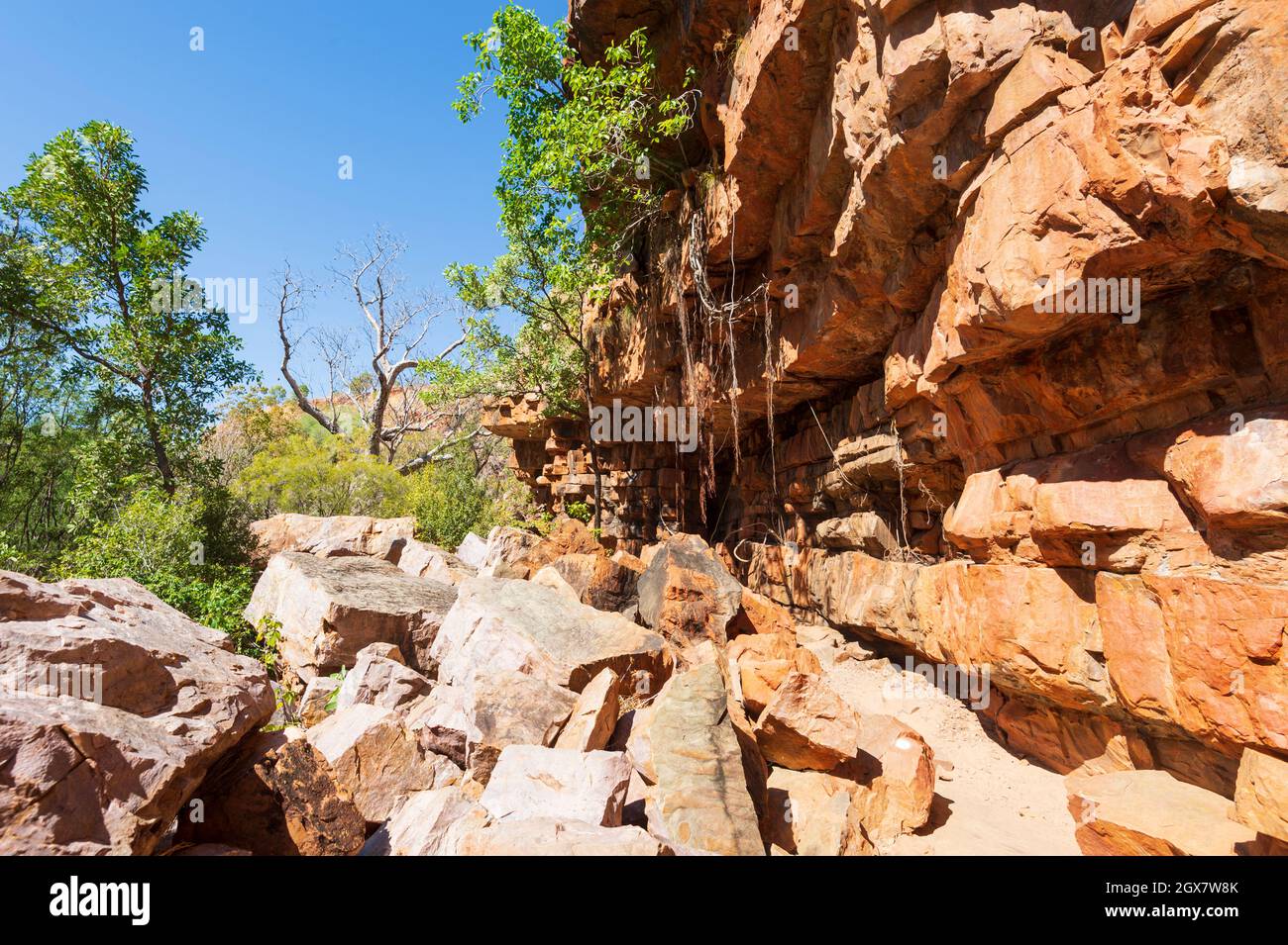 Walking trail leading to the bottom of The Grotto, a popular tourist ...