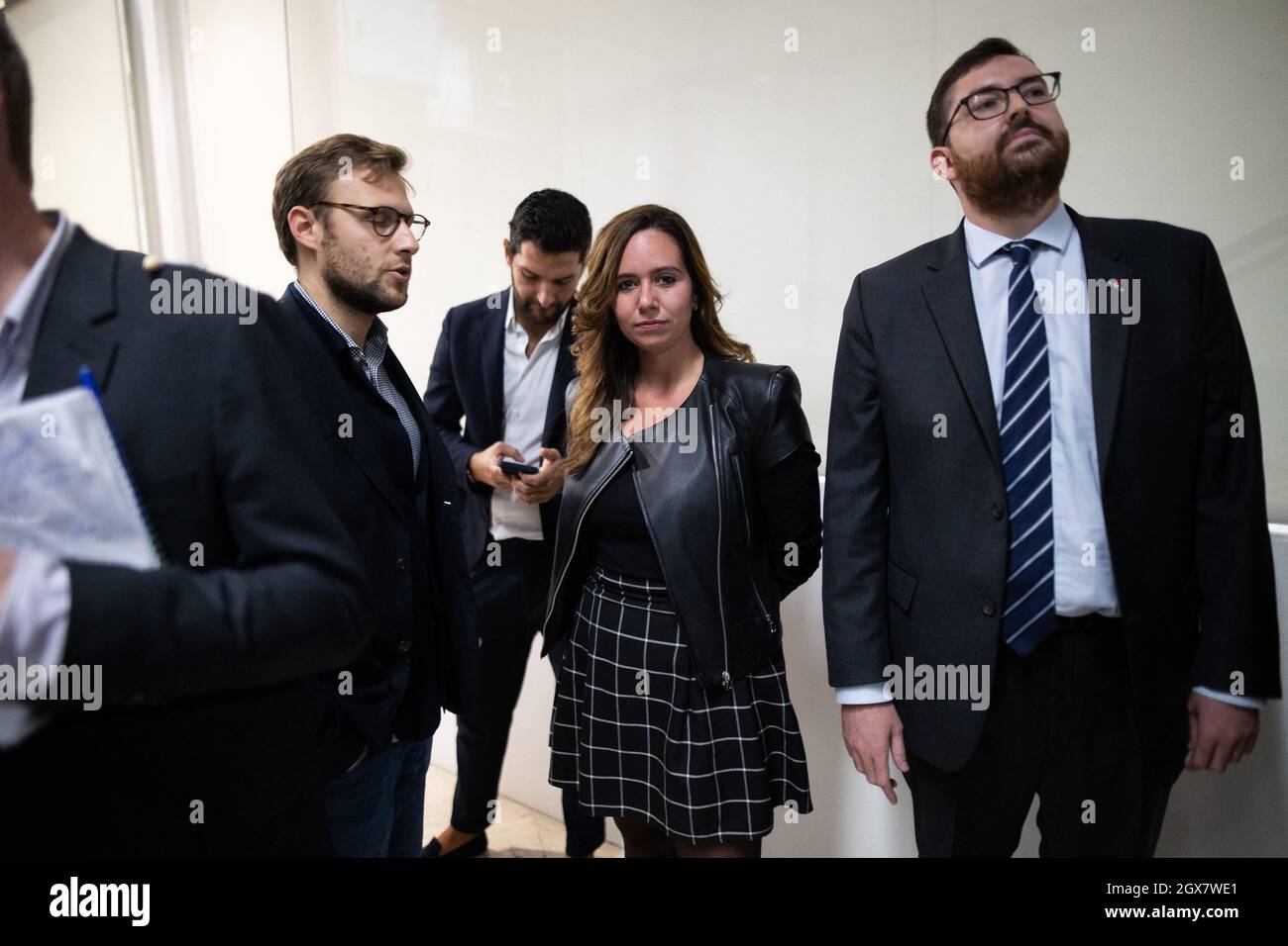 Principal adviser of Eric Zemmour Sarah Knafo during a signing session ...