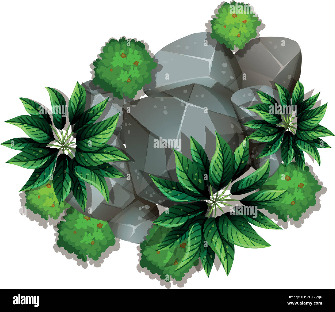 Rock mountain on white Stock Vector Images - Alamy