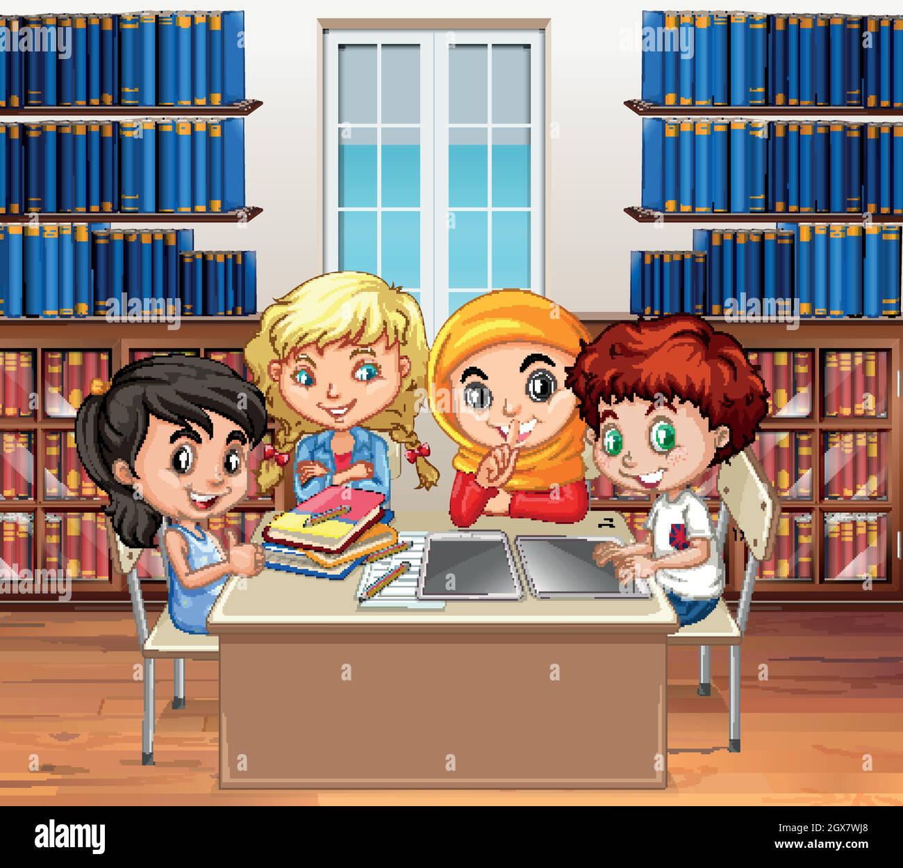 Library reading chairs Stock Vector Images - Alamy