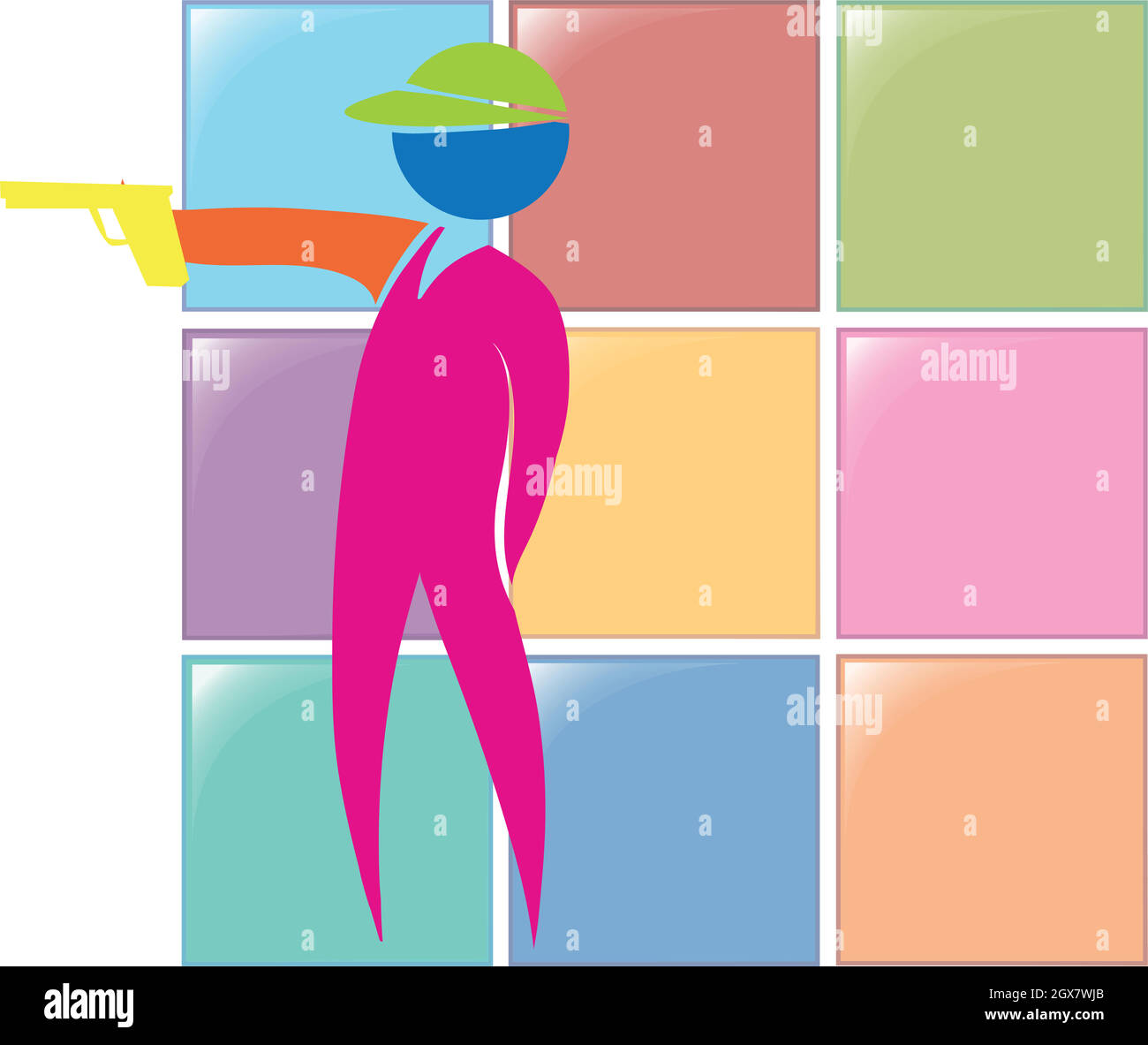 Shooting gun icon in colors Stock Vector Image & Art - Alamy