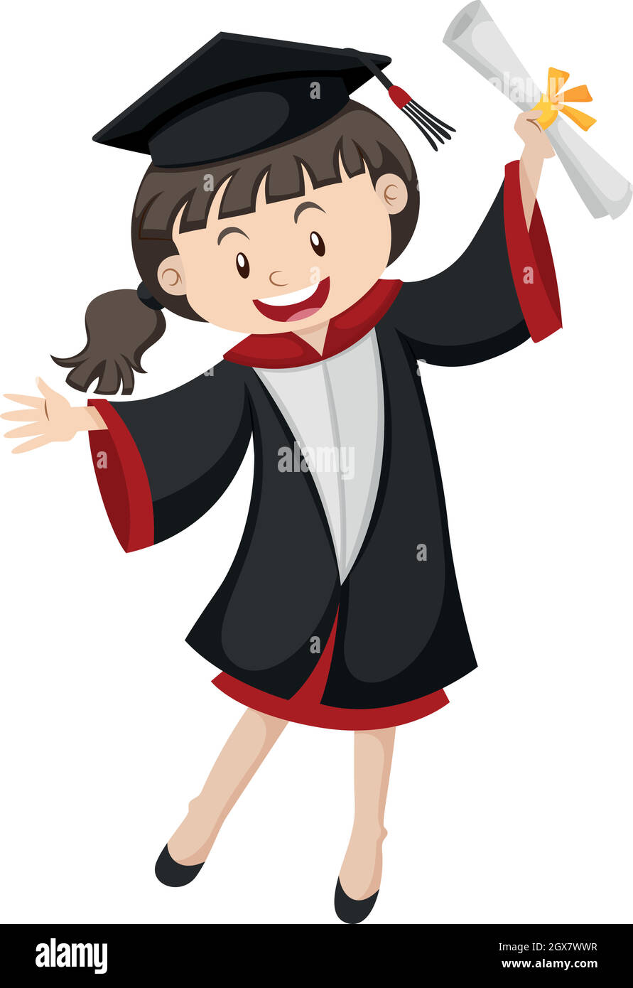 Woman in graduation gown and certificate Stock Vector Image & Art - Alamy Woman in graduation gown and certificate Stock Vector Image & Art - Alamy