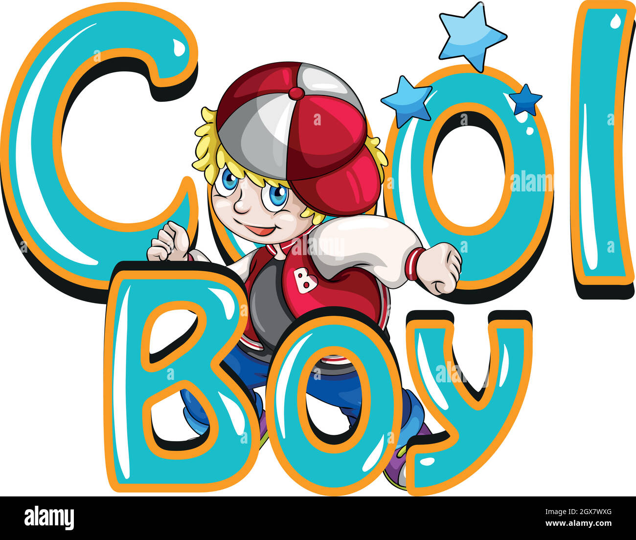 This boy is cool Stock Vector Images - Alamy
