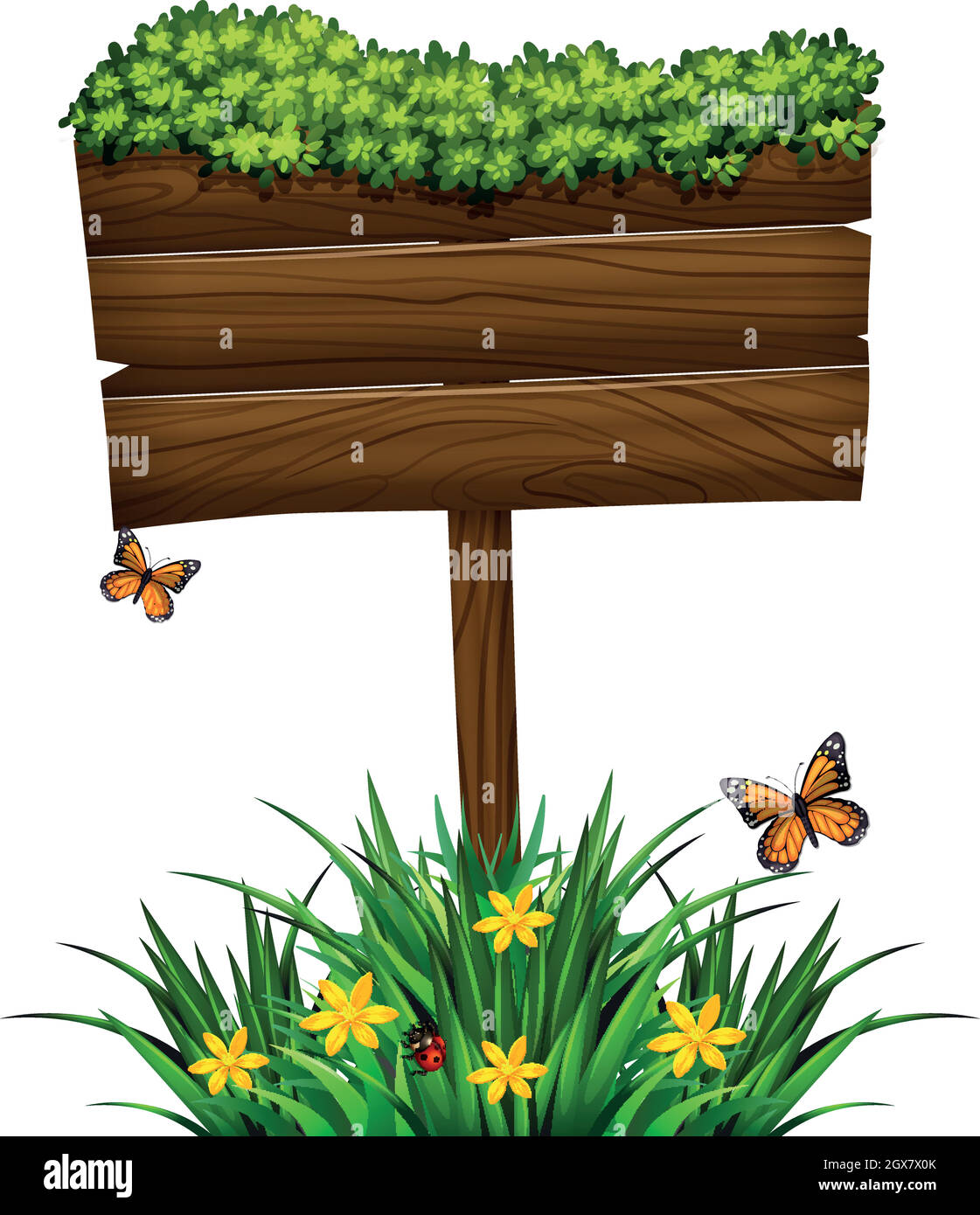 Wooden sign clipart Stock Vector Images - Alamy