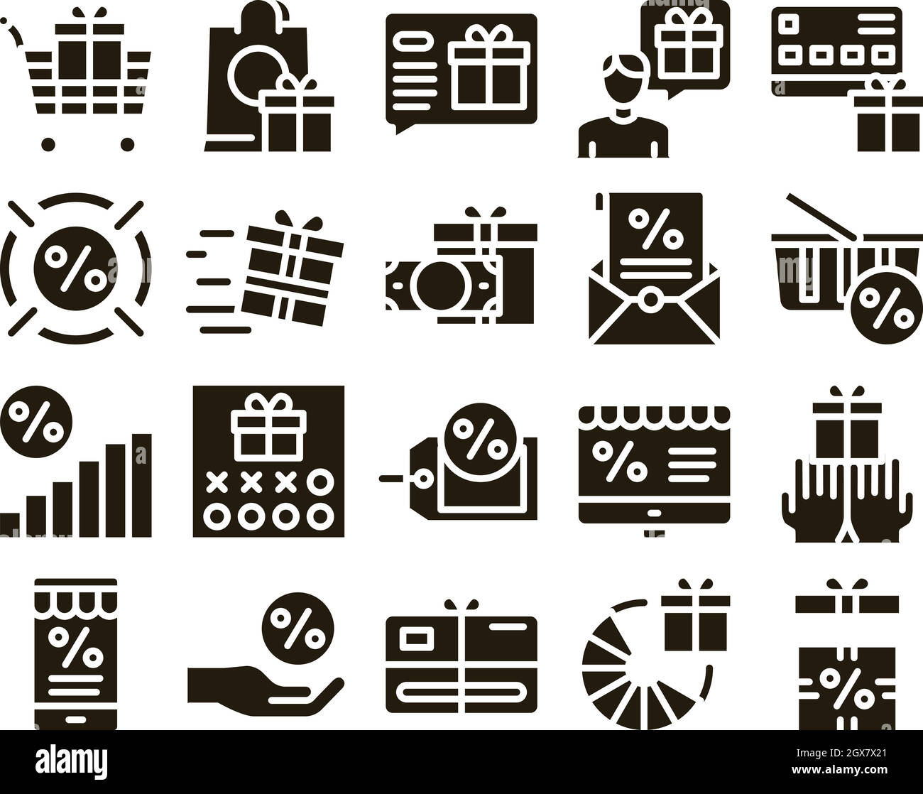 Loyalty Program For Customer Icons Set Vector Stock Vector Image & Art ...