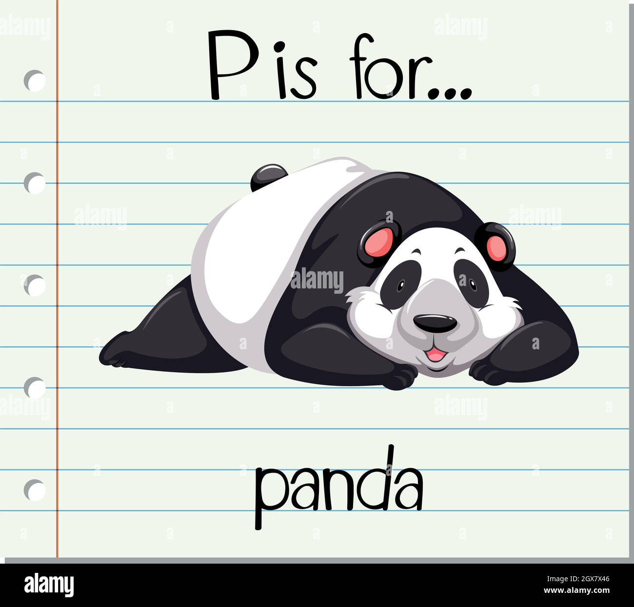 Flashcard letter P is for panda Stock Vector Image & Art - Alamy