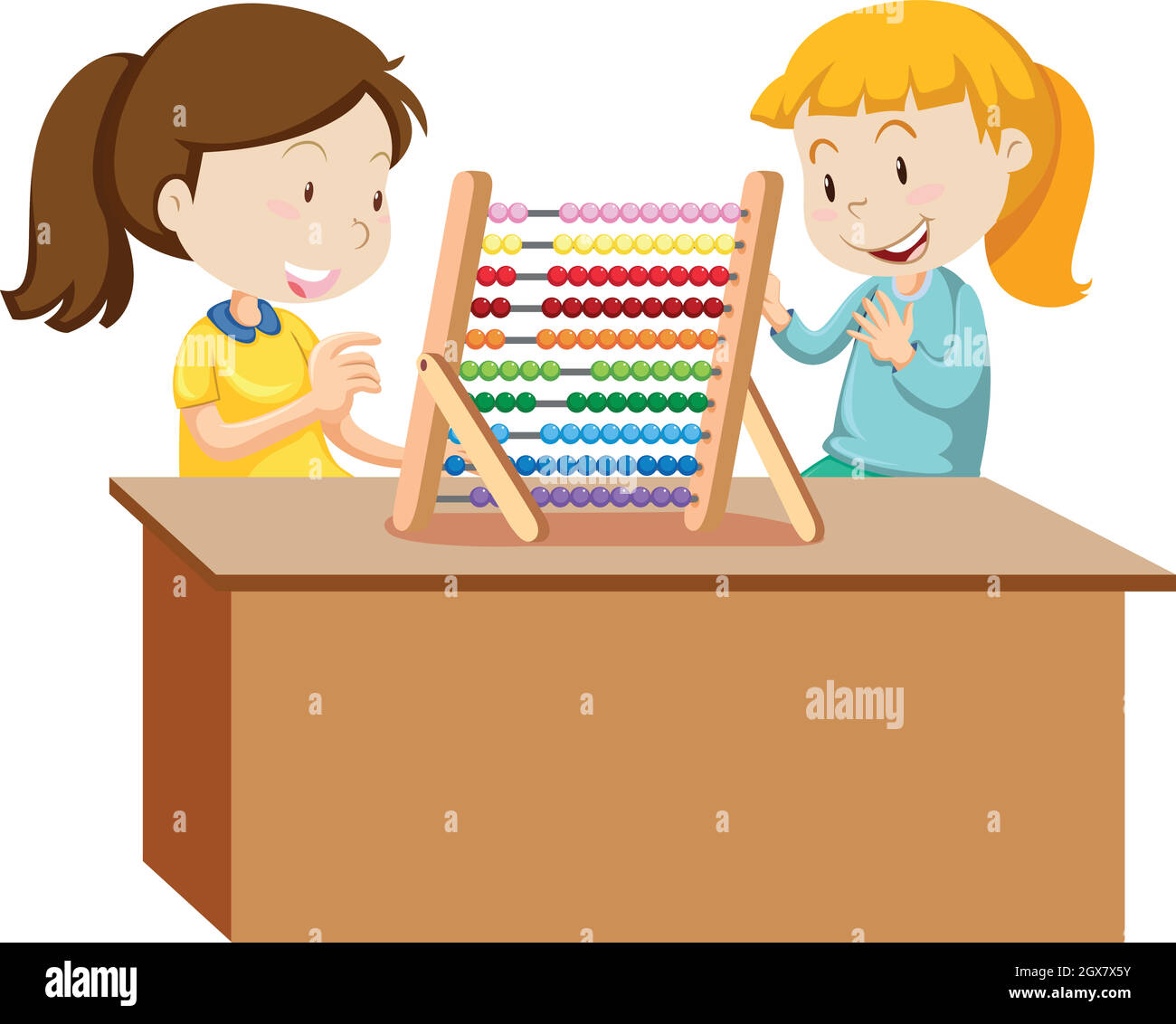 Two girls at school Stock Vector Images - Alamy
