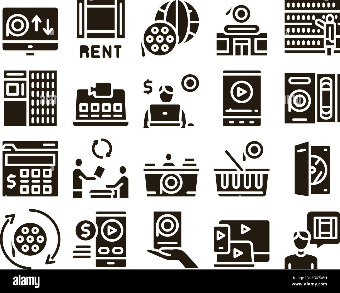 Video rental shop Stock Vector Images - Alamy