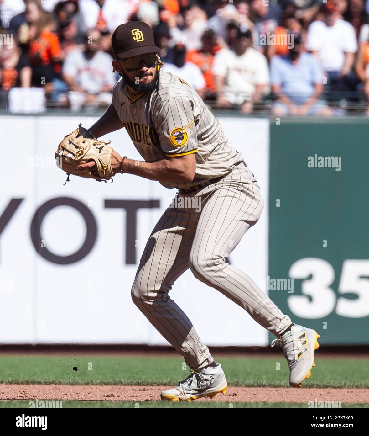 October 03 2021 San Francisco CA, U.S.A. San Diego shortstop Fernando ...