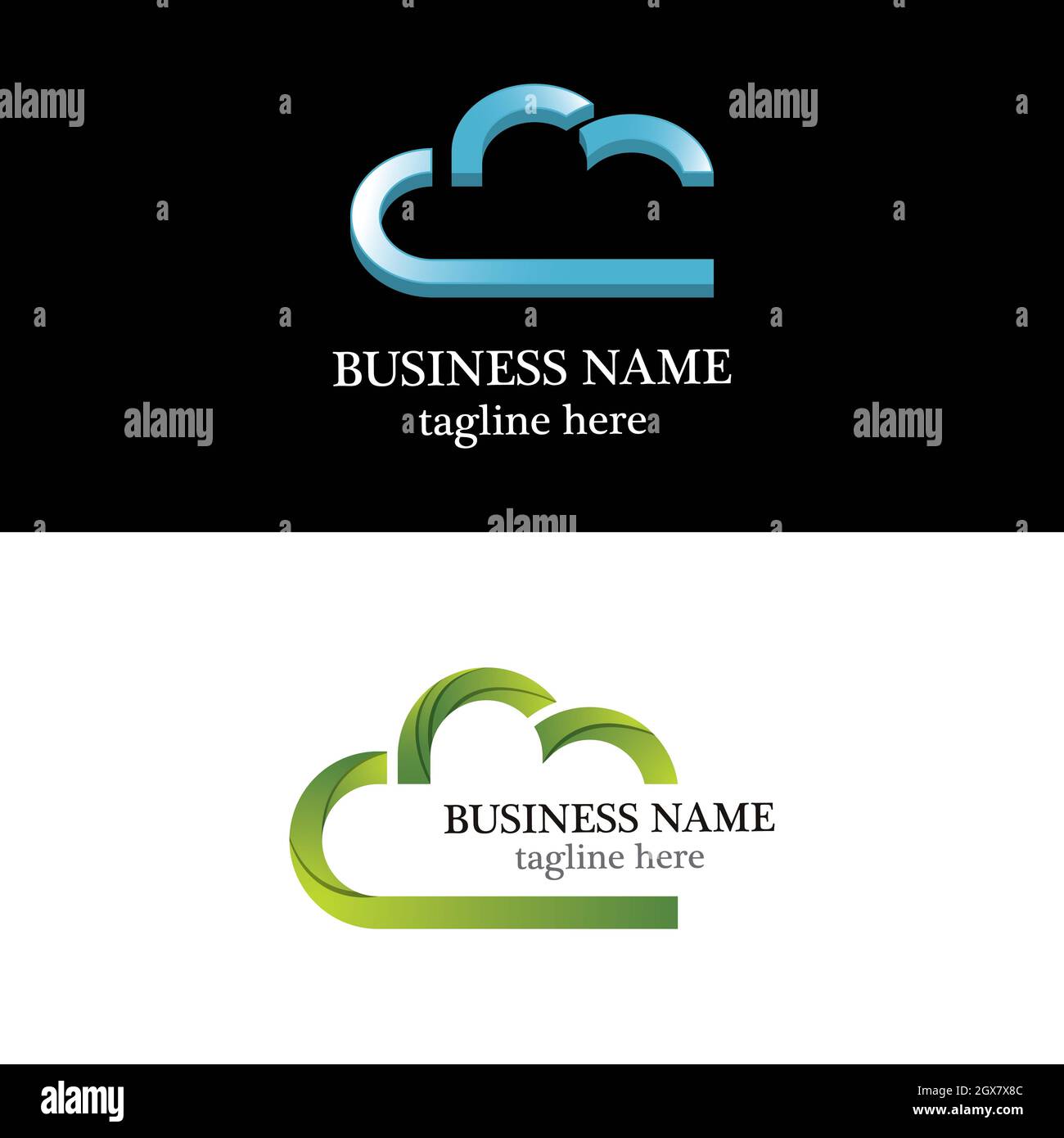 Cloud logo vector icon design Stock Photo - Alamy