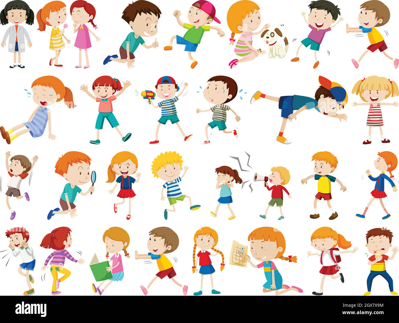 Set of children character Stock Vector Image & Art - Alamy