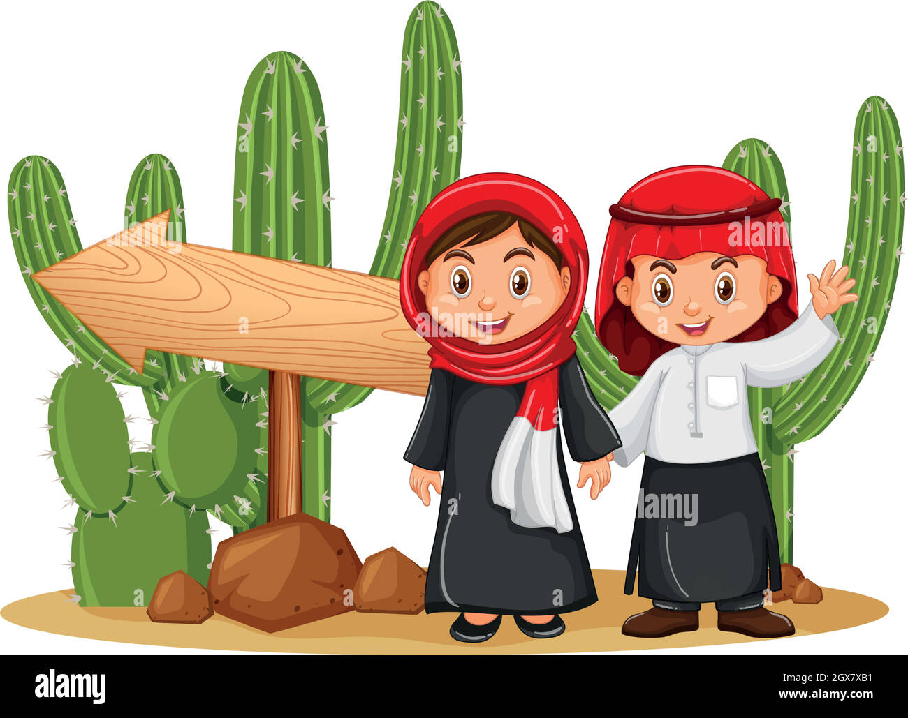 Arab boy drawing Stock Vector Images - Alamy
