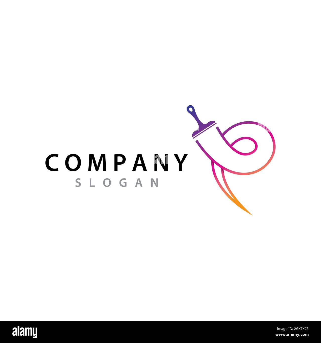 Painter logo template vector icon design Stock Photo - Alamy
