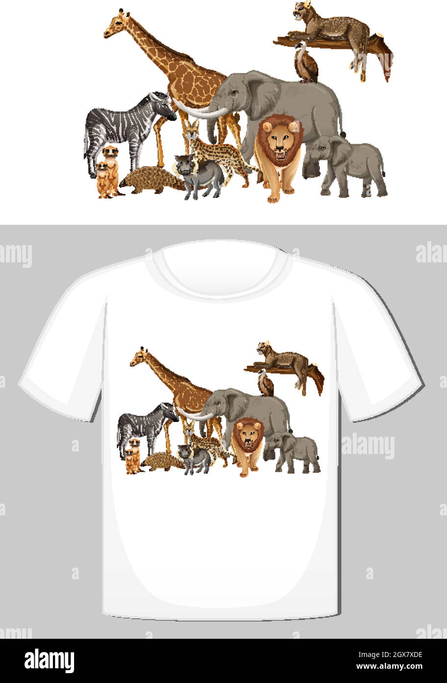 Group of wild animals design for t-shirt Stock Vector Image & Art - Alamy