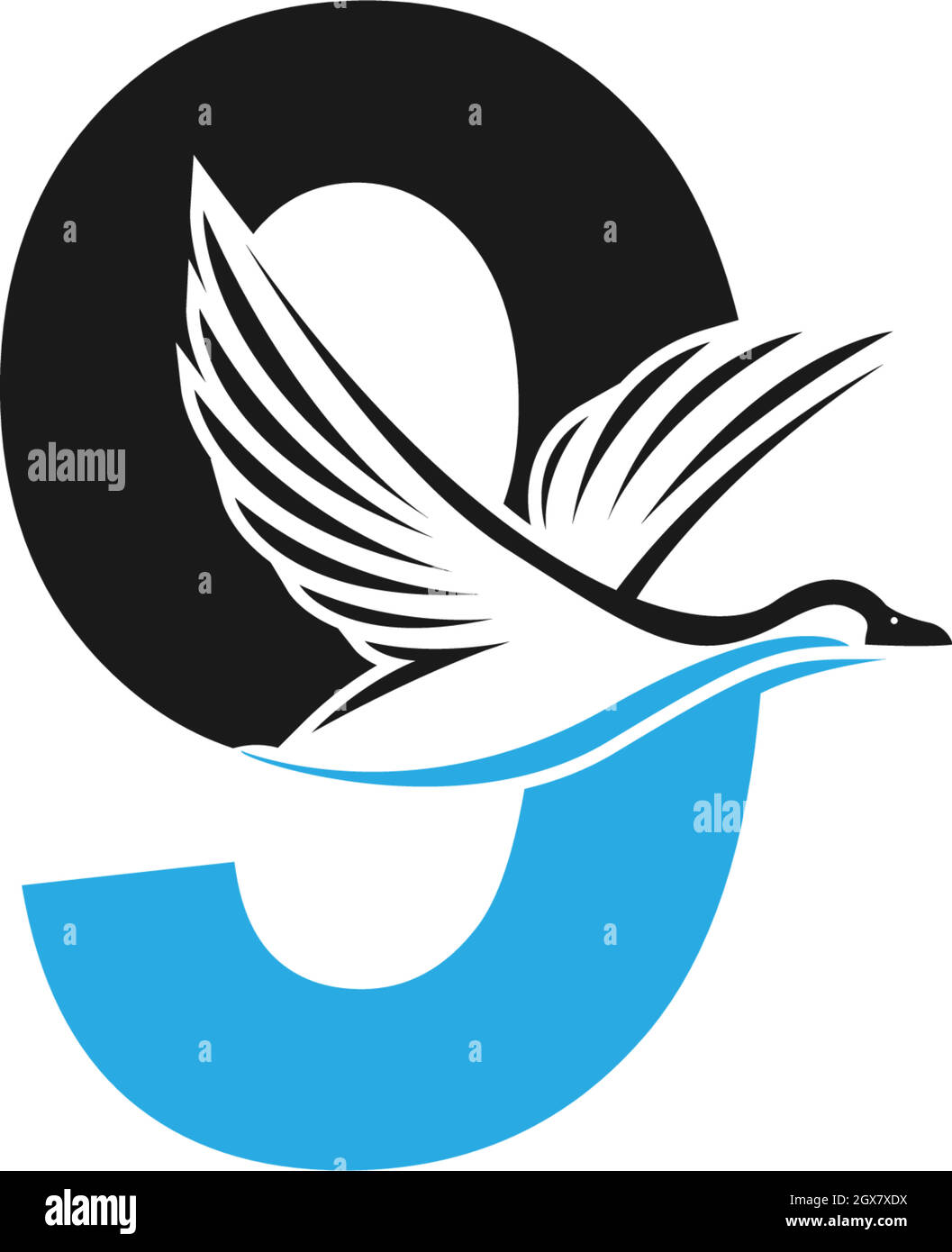 Number 9 with duck icon logo design illustration Stock Vector Image ...