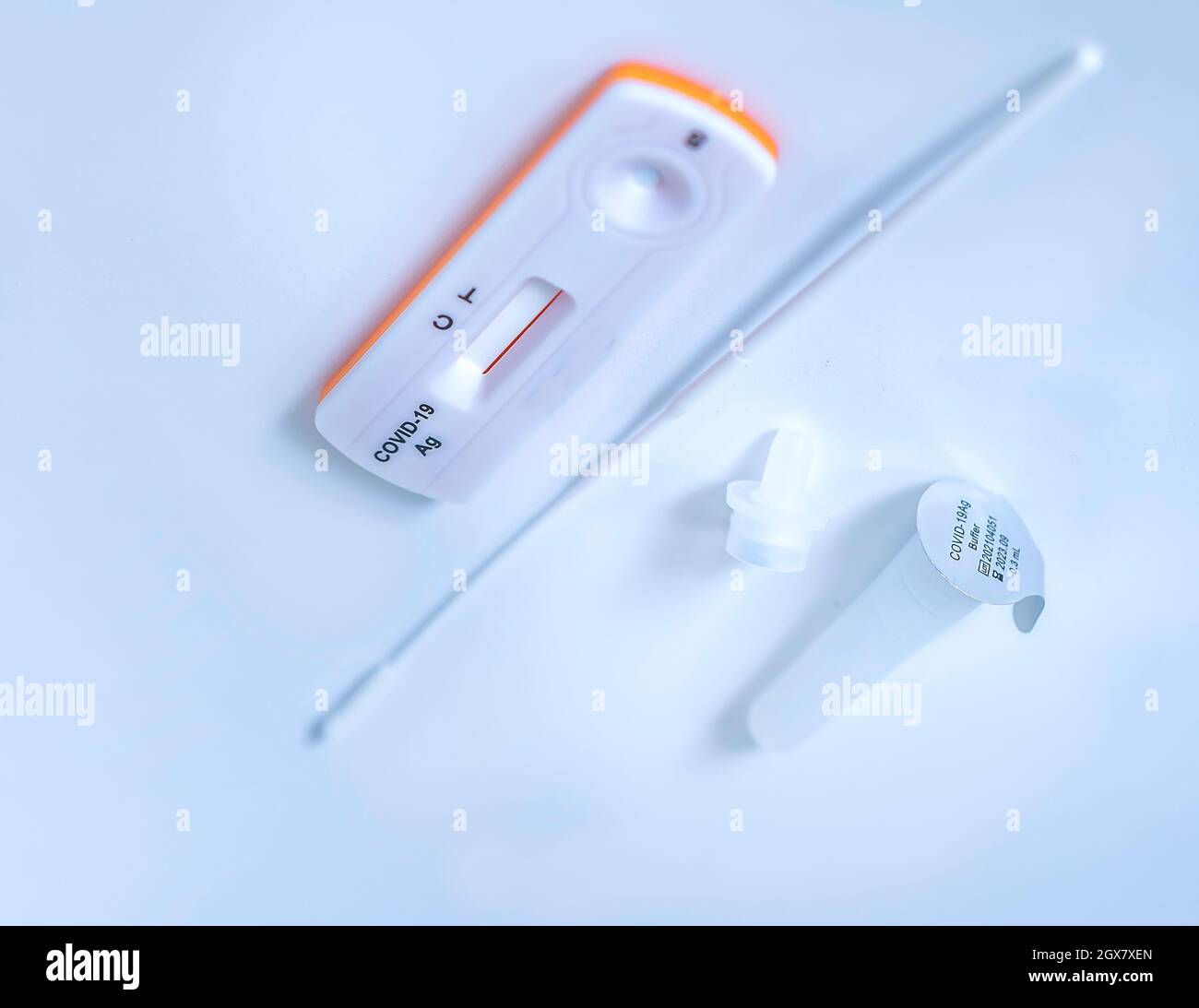 Antigen test rapid kits of Covid-19 quick detection testing. COVID-19 ...