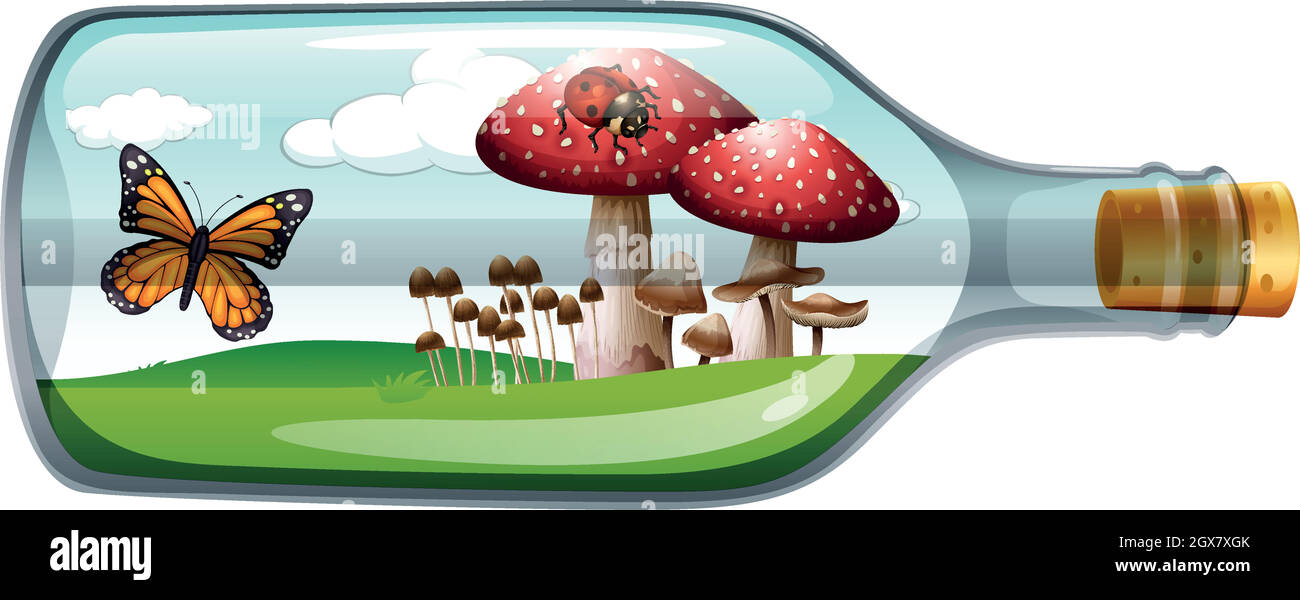 Glass art garden Stock Vector Images - Alamy