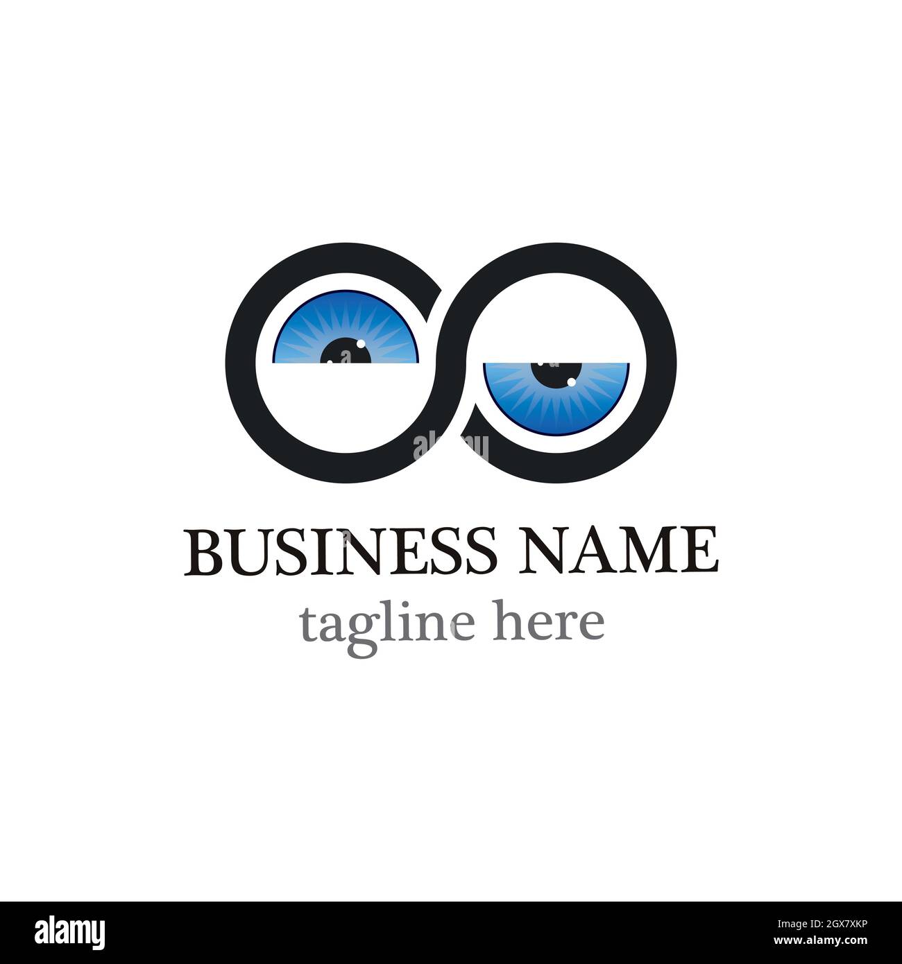 Eye care infinity logo template vector icon design Stock Photo - Alamy