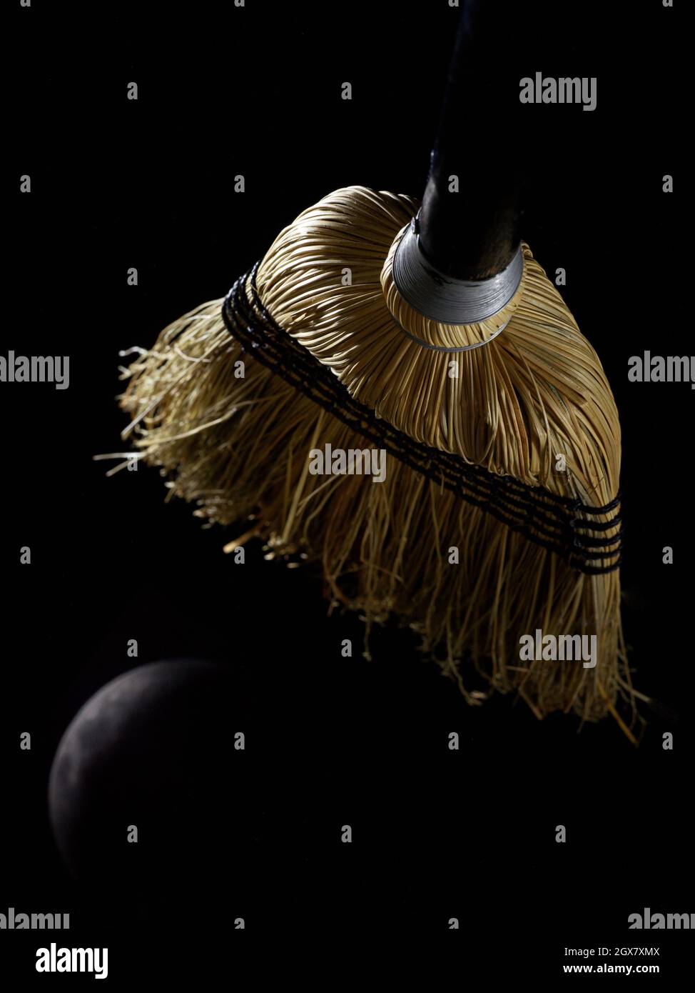 "Flying Broom with Moon Stock Photo - Alamy