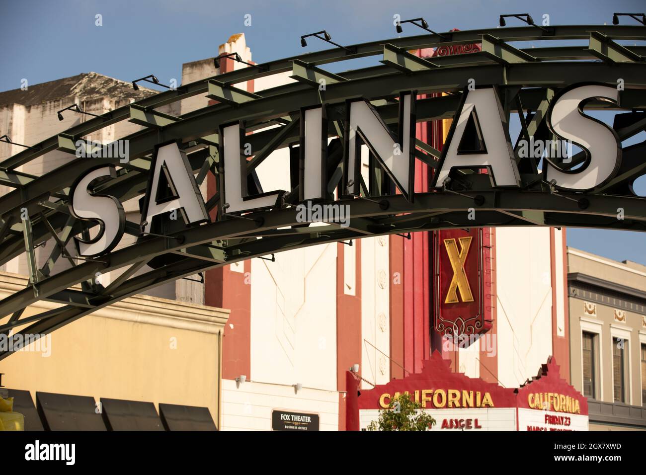 Salinas, California, USA - July 23, 2021: Sunlight shines on a new ...