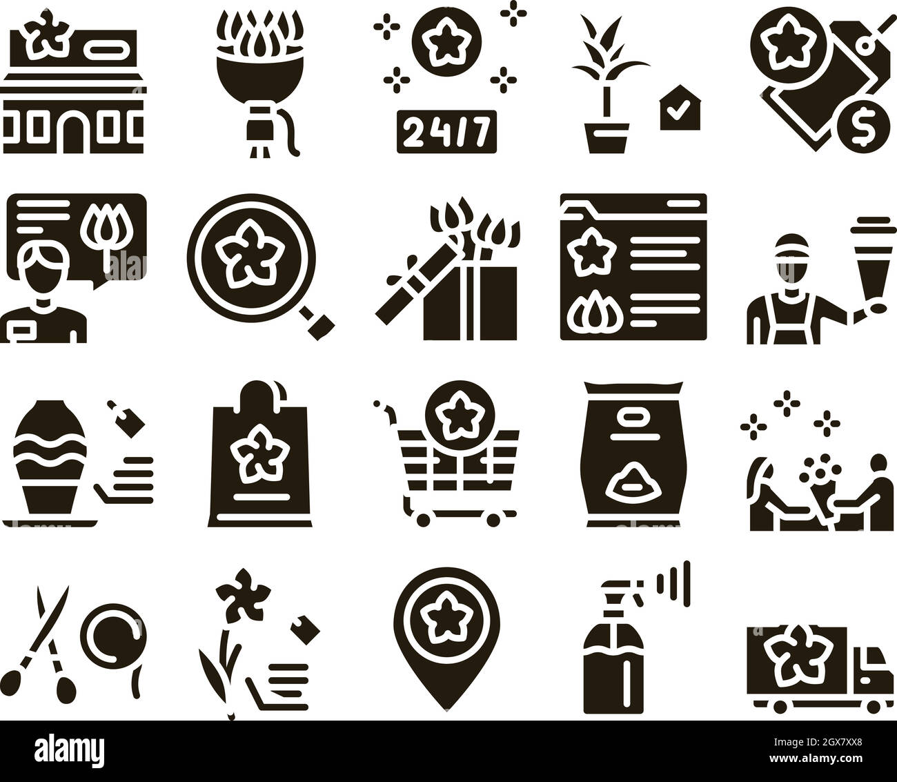 Shop flower display Cut Out Stock Images & Pictures - Alamy