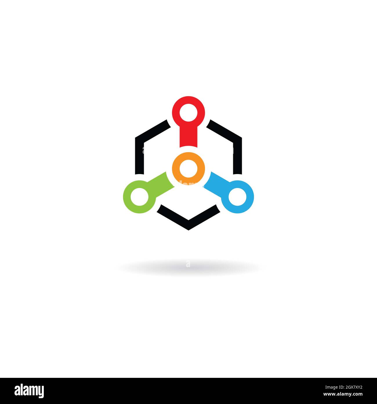 Technology logo template vector icon design Stock Photo - Alamy