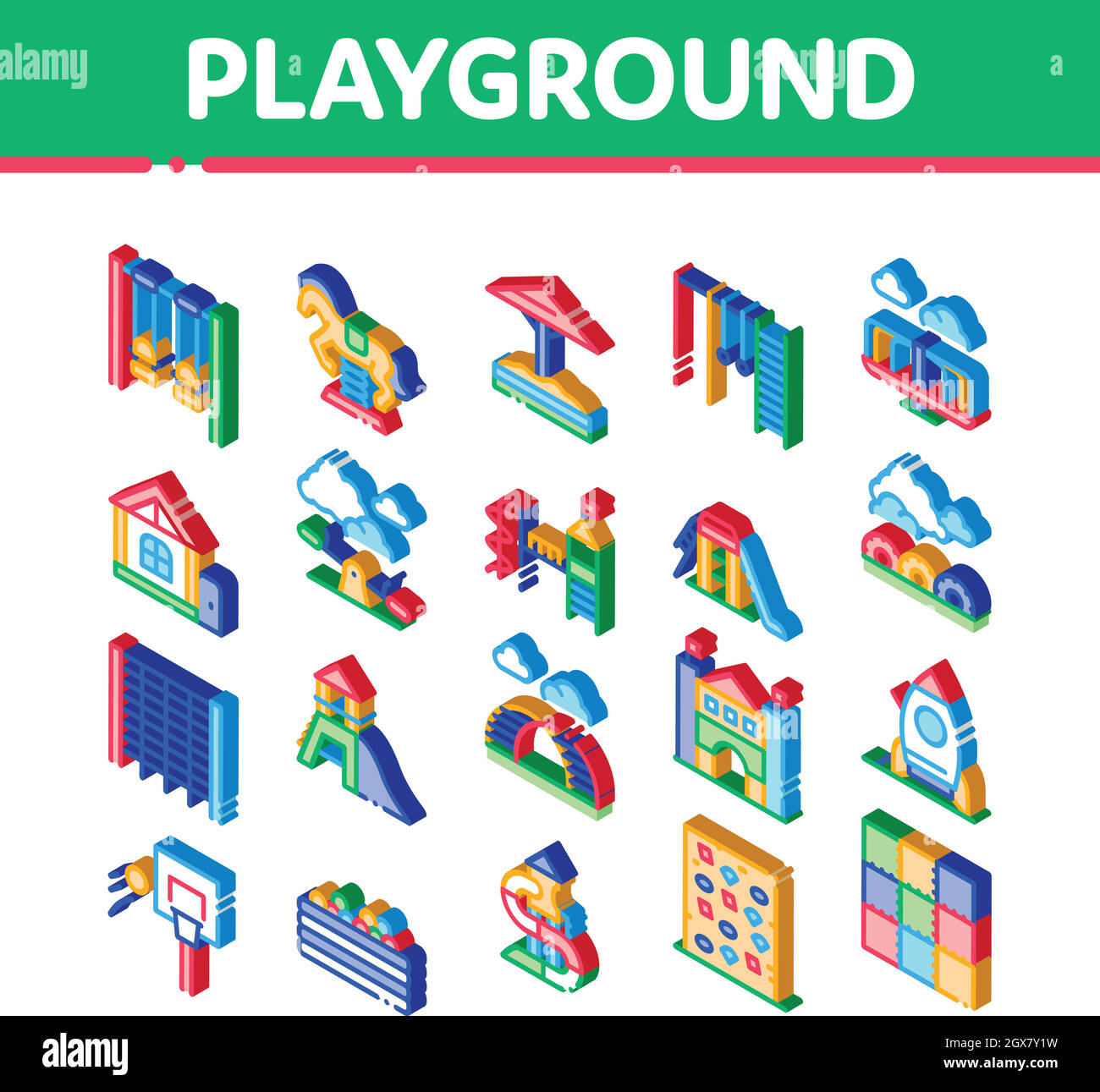 Playground Children Isometric Icons Set Vector Stock Vector Image & Art ... Playground Children Isometric Icons Set Vector Stock Vector Image & Art ...