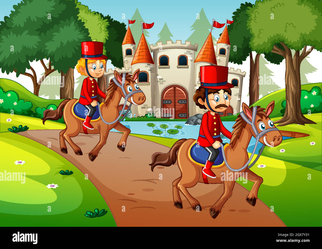 Animal in the castle Stock Vector Images - Alamy