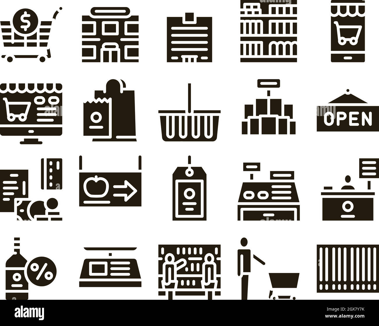 Shop vector icon pack Cut Out Stock Images & Pictures - Alamy
